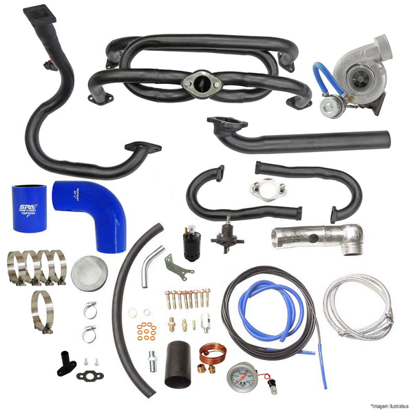 VW Beetle/Bug turbo kit for single carburetor with SPA200 T2 turbochar ...