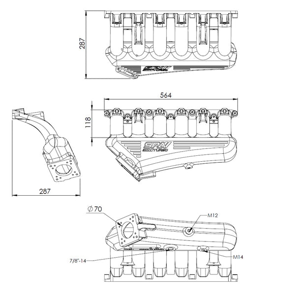 BMW E36 325 328 M3 (M50/M52) CAST ALUMINUM INTAKE MANIFOLD WITHOUT THR ...