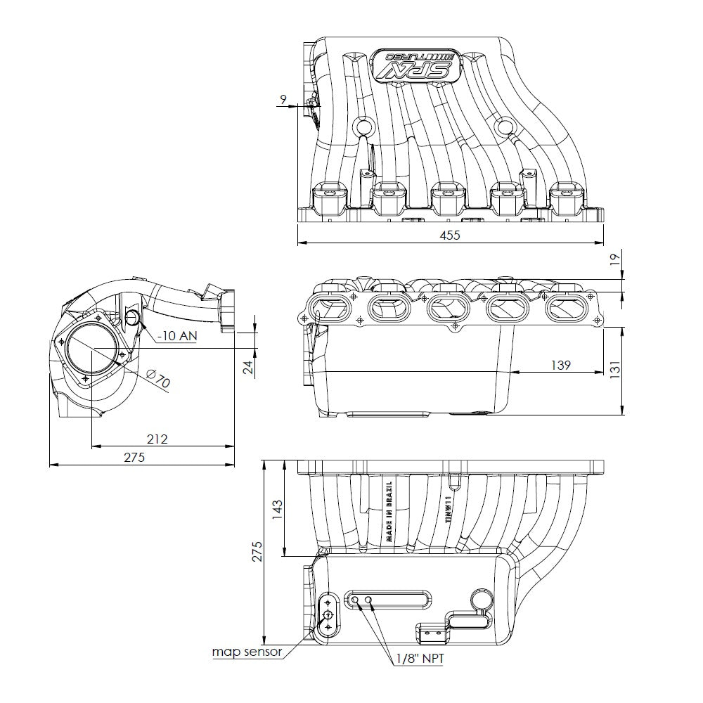 VW 2.5L 5 CYLINDER 20V 07K CAST ALUMINUM INTAKE MANIFOLD - PRE SALE – SPA TURBO USA