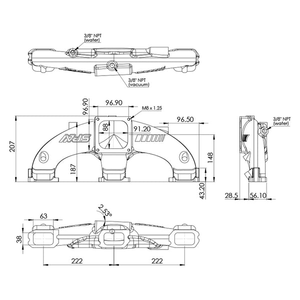 CHEVY II 194 / 230 / 250 / 292 L6 INLINE SIX INTAKE MANIFOLD - PRE SAL ...