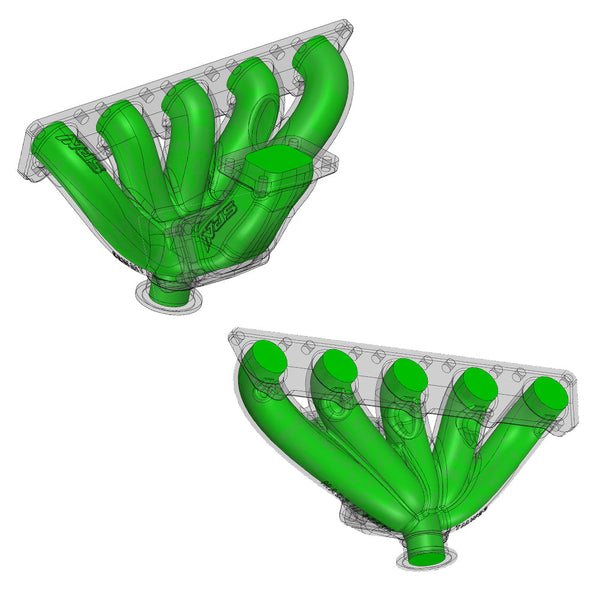 VW Jetta / Golf MK4 2.5L 5 cylinder 20V 07K T3 top mount turbo manifol ...