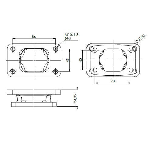 T25/T28 for T3 cast iron flange turbocharger/turbo manifold adapter/co ...