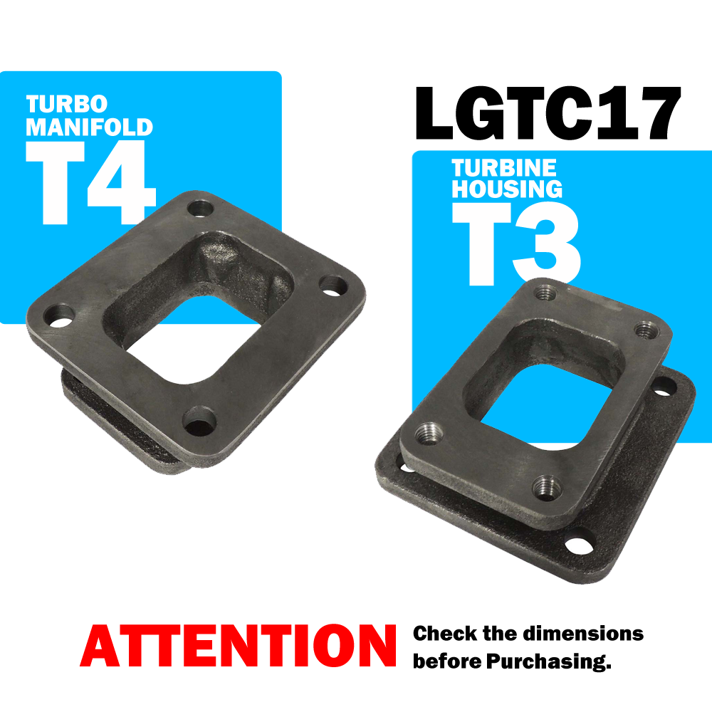 T4 for T3 cast iron flange turbocharger/turbo manifold adapter/convers ...