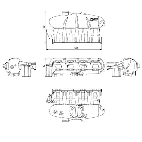 2.0L TSI / FSI T3 Twin Scroll Turbo Exhaust Manifold Transverse Engine ...